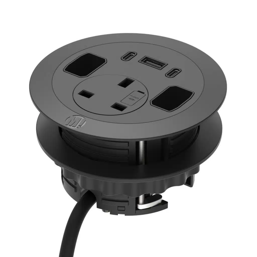 SOLO PLUS Through Desk Power Module | Desktop Power | 5 Year Warranty