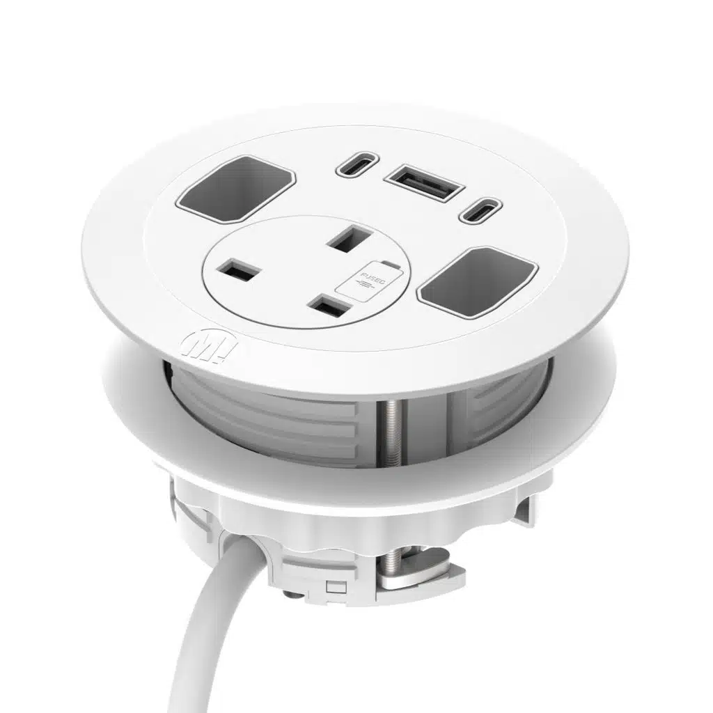 SOLO PLUS Through Desk Power Module | Desktop Power | 5 Year Warranty