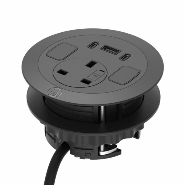 SOLO PLUS Through Desk Power Module | Desktop Power | 5 Year Warranty