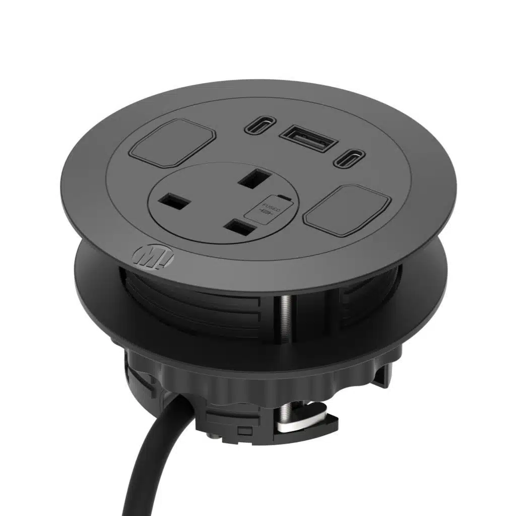 SOLO PLUS Through Desk Power Module | Desktop Power | 5 Year Warranty